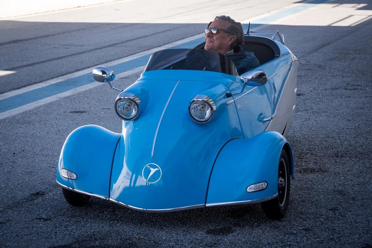 Messerschmitt revives classic 3-wheel microcars, in gas and electric ...